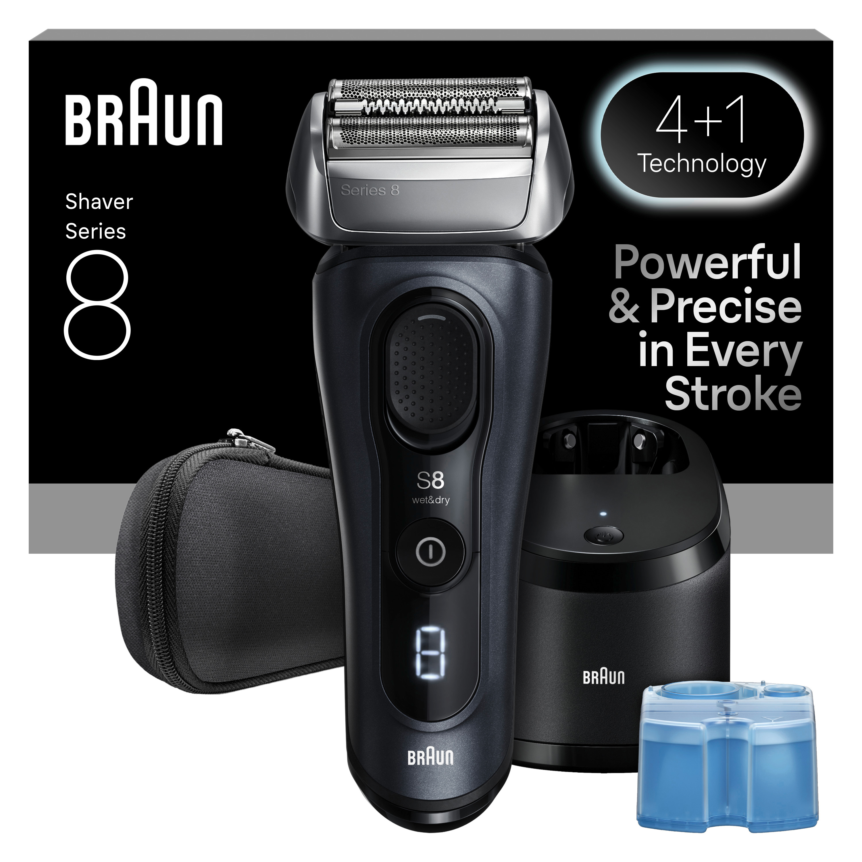 Braun Rasierer Series 8 8663cc mit Reinigungsstation, grau, Typ 5795 ...