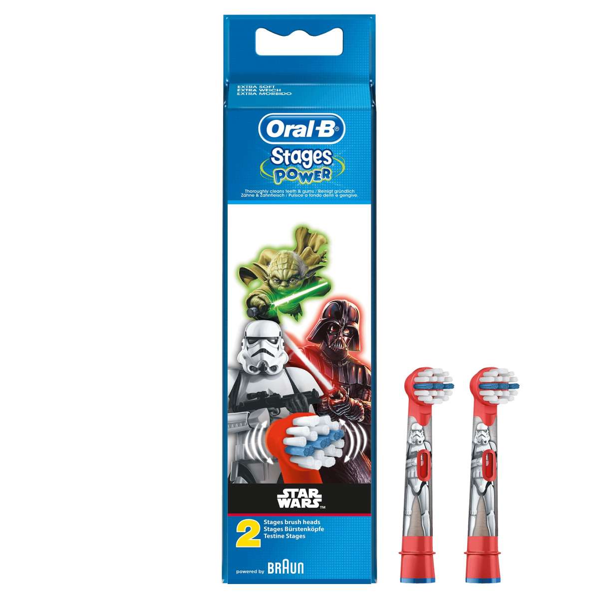 Oral-B Kids Ersatzzahnbürsten Stages Power 2er Pack, Star Wars | Braun ...